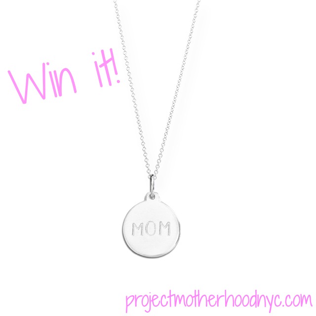Silver Mom Disk Charm on Chain (2) - Project Motherhood